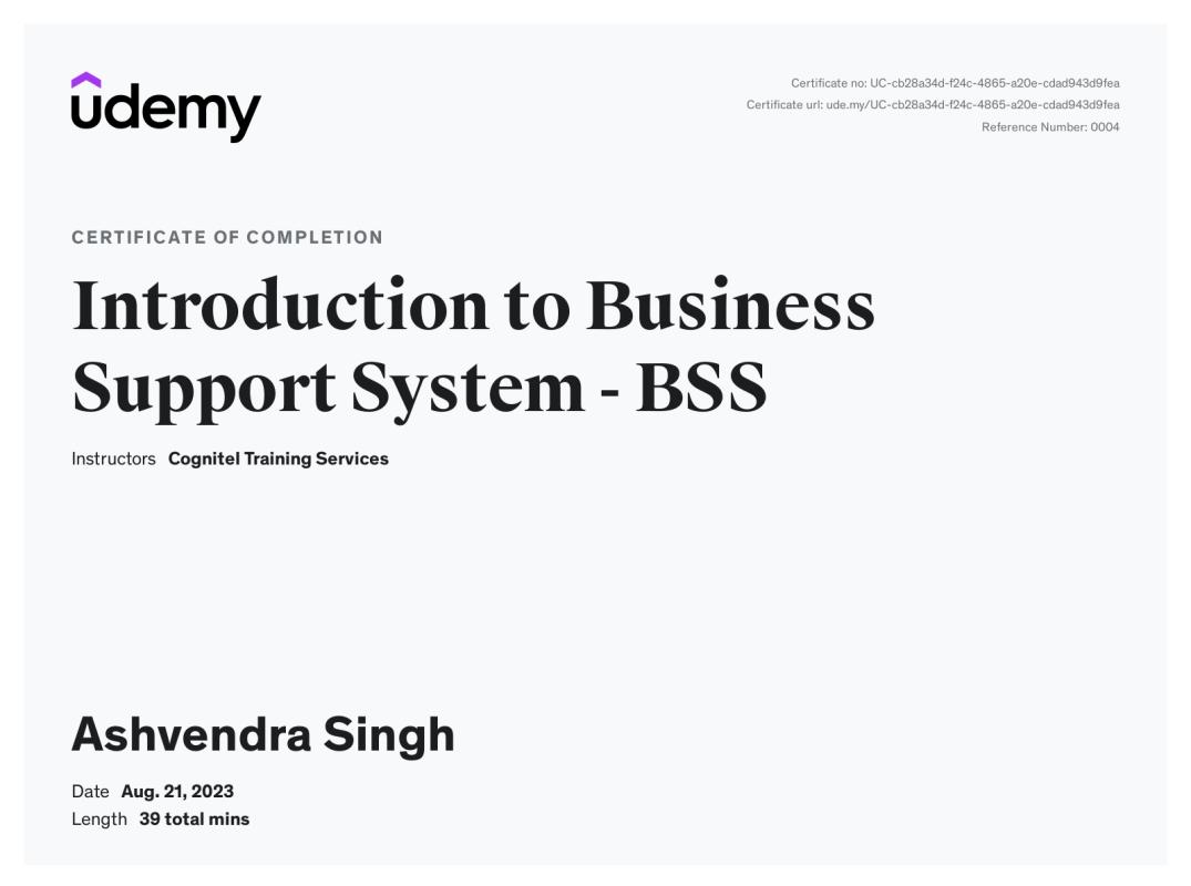 Ashvendra singh on LinkedIn: Udemy Course Completion Certificate Ashvendra singh on LinkedIn: Udemy Course Completion Certificate
