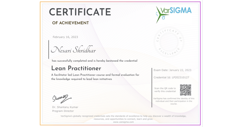Shridhar Nesari on LinkedIn: Lean Practitioner • Nesari Shridhar ... Shridhar Nesari on LinkedIn: Lean Practitioner • Nesari Shridhar ...
