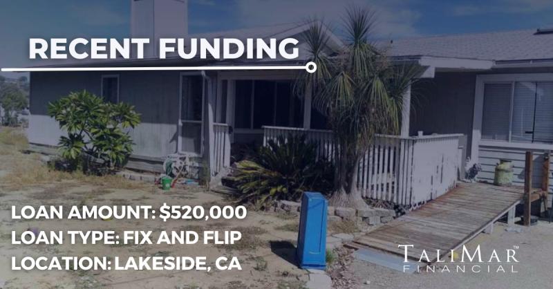 TaliMar Financial on LinkedIn: Fix and Flip loan in Lakeside, CA TaliMar Financial on LinkedIn: Fix and Flip loan in Lakeside, CA