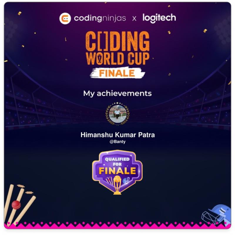 ๐Thrilled to announce that I have qualified for the finale of the ... ๐Thrilled to announce that I have qualified for the finale of the ...