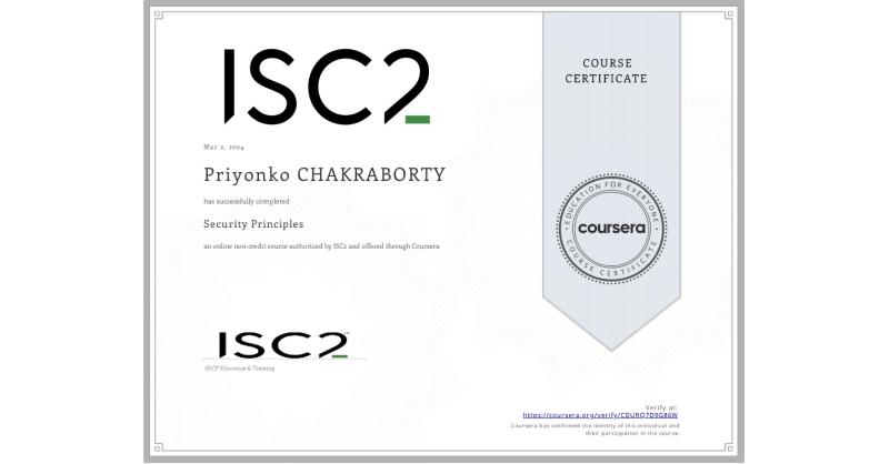 Priyonko C on LinkedIn: Completion Certificate for Security Principles Priyonko C on LinkedIn: Completion Certificate for Security Principles