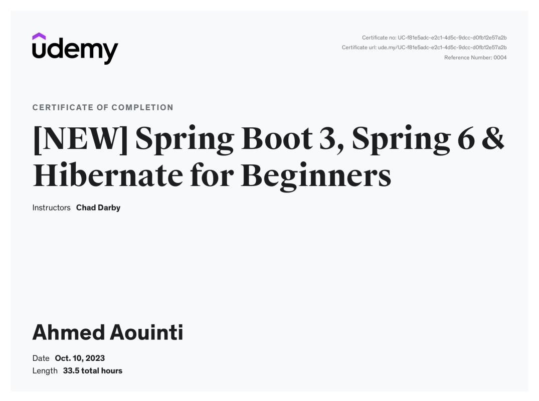 Ahmed Aouinti on LinkedIn: Udemy Course Completion Certificate Ahmed Aouinti on LinkedIn: Udemy Course Completion Certificate