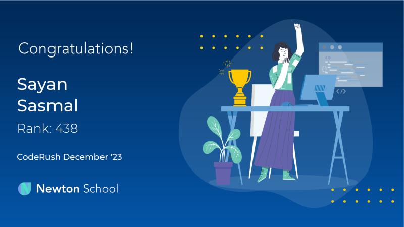 Sayan Sasmal on LinkedIn: Sayan Sasmal has secured rank 438 in CodeRush ... Sayan Sasmal on LinkedIn: Sayan Sasmal has secured rank 438 in CodeRush ...