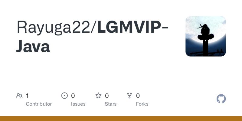 Tejas Chaudhari on LinkedIn: GitHub - Rayuga22/LGMVIP-Java Tejas Chaudhari on LinkedIn: GitHub - Rayuga22/LGMVIP-Java