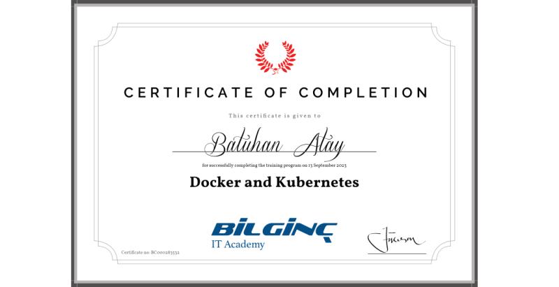 Batuhan Atay on LinkedIn: Docker and Kubernetes Training Completion ... Batuhan Atay on LinkedIn: Docker and Kubernetes Training Completion ...