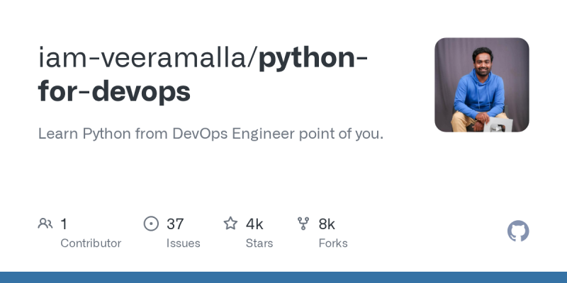 saravanan narayanan on LinkedIn: GitHub - iam-veeramalla/python-for ... saravanan narayanan on LinkedIn: GitHub - iam-veeramalla/python-for ...