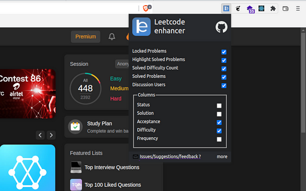 Priyank Garala on LinkedIn: TOP LEETCODE EXTENSIONS TO TRACK AND ... Priyank Garala on LinkedIn: TOP LEETCODE EXTENSIONS TO TRACK AND ...