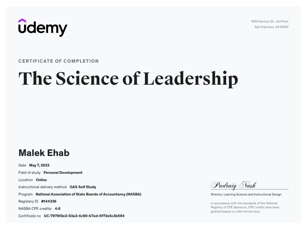 Malek Ehab on LinkedIn: Udemy Course Completion Certificate Malek Ehab on LinkedIn: Udemy Course Completion Certificate