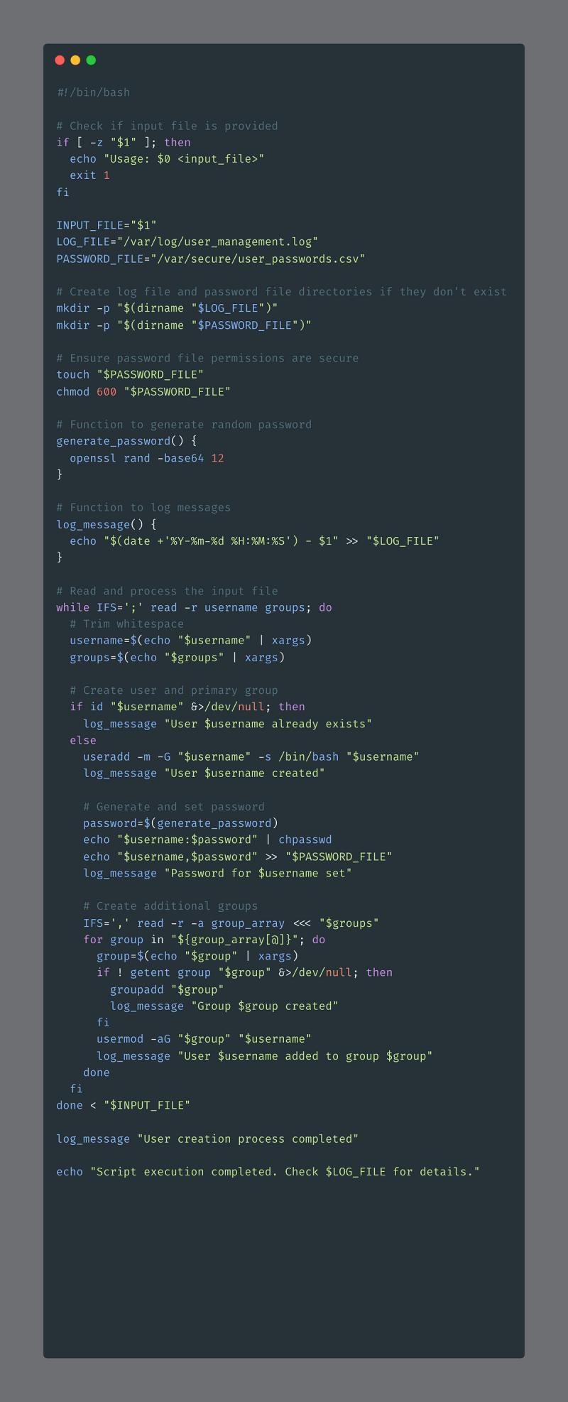 David Moses on LinkedIn: Automating Linux User Management with Bash ... David Moses on LinkedIn: Automating Linux User Management with Bash ...