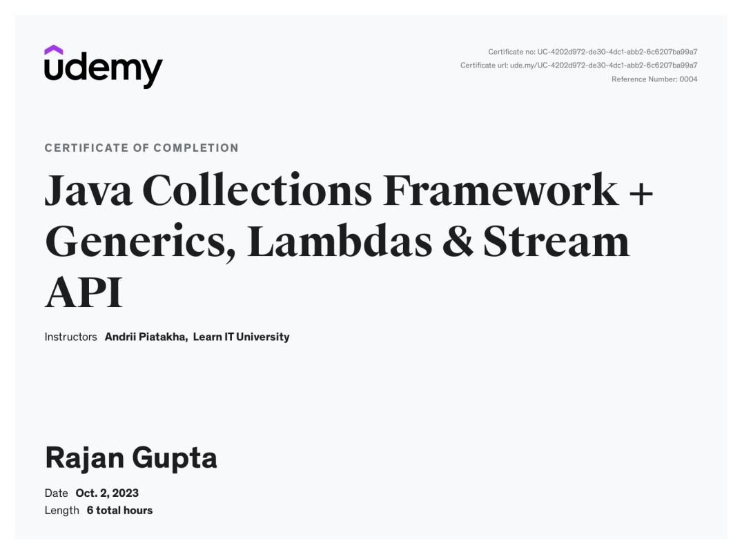 Rajan Gupta on LinkedIn: Udemy Course Completion Certificate Rajan Gupta on LinkedIn: Udemy Course Completion Certificate