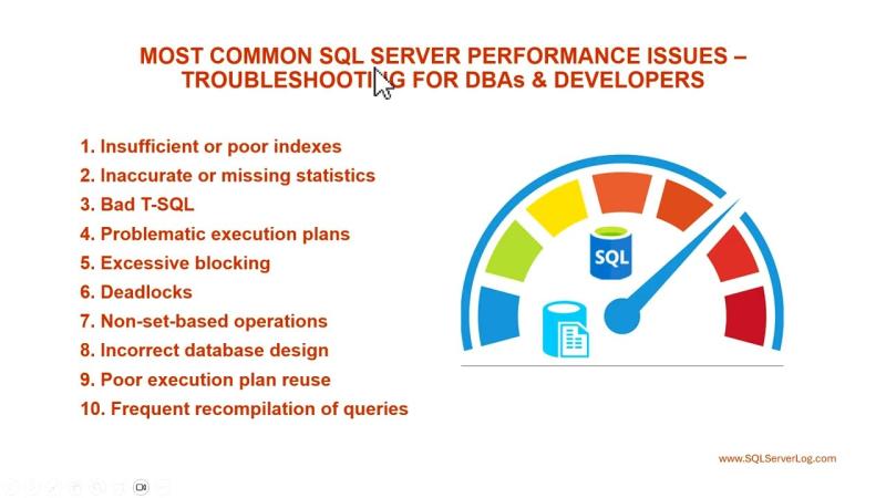 Most Common SQL Server Performance Issues | SQLServer Log Most Common SQL Server Performance Issues | SQLServer Log