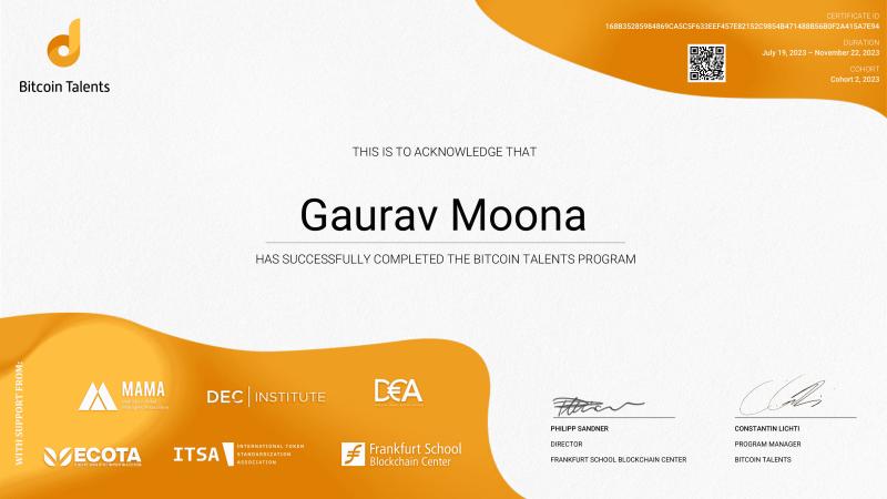 Gaurav Moona on LinkedIn: Bitcoin Talents Alumni - Gaurav Moona Gaurav Moona on LinkedIn: Bitcoin Talents Alumni - Gaurav Moona