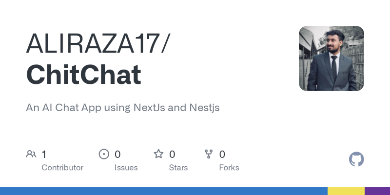 Ali Raza on LinkedIn: GitHub - ALIRAZA17/ChitChat: An AI Chat App using ... Ali Raza on LinkedIn: GitHub - ALIRAZA17/ChitChat: An AI Chat App using ...