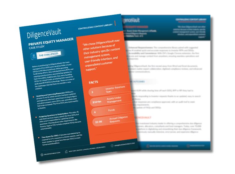 DiligenceVault on LinkedIn: CASE STUDY: Centralizing Content Library ... DiligenceVault on LinkedIn: CASE STUDY: Centralizing Content Library ...