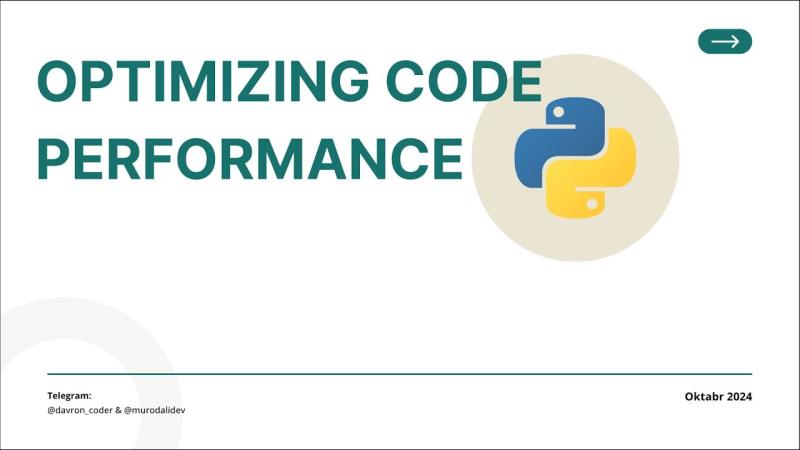 Davronbek Boltayev on LinkedIn: Optimizing Python Performance | Uz Davronbek Boltayev on LinkedIn: Optimizing Python Performance | Uz