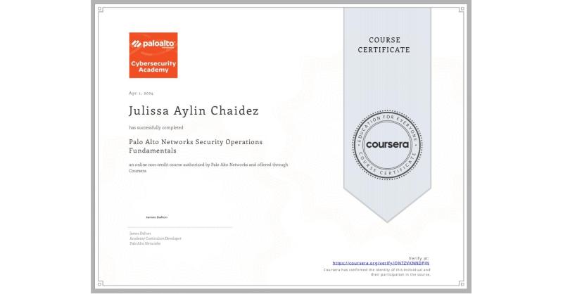 Completion Certificate for Palo Alto Networks Security Operations ... Completion Certificate for Palo Alto Networks Security Operations ...