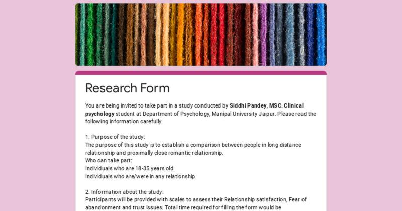 Research Form | Siddhi Pandey Research Form | Siddhi Pandey