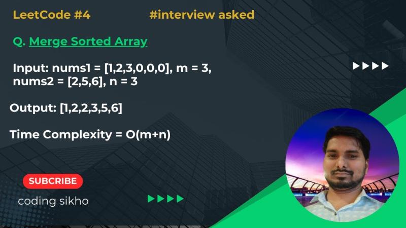 Md saif Raza on LinkedIn: Merge Sorted Array || Leetcode#4 || Interview ... Md saif Raza on LinkedIn: Merge Sorted Array || Leetcode#4 || Interview ...