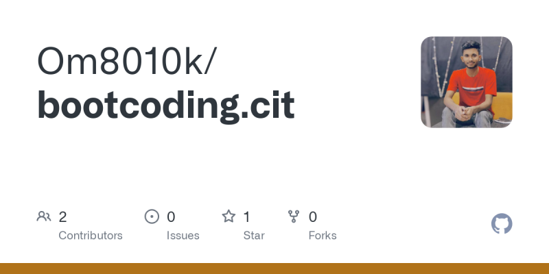 Om Kasadiwar on LinkedIn: GitHub - Om8010k/bootcoding.cit Om Kasadiwar on LinkedIn: GitHub - Om8010k/bootcoding.cit