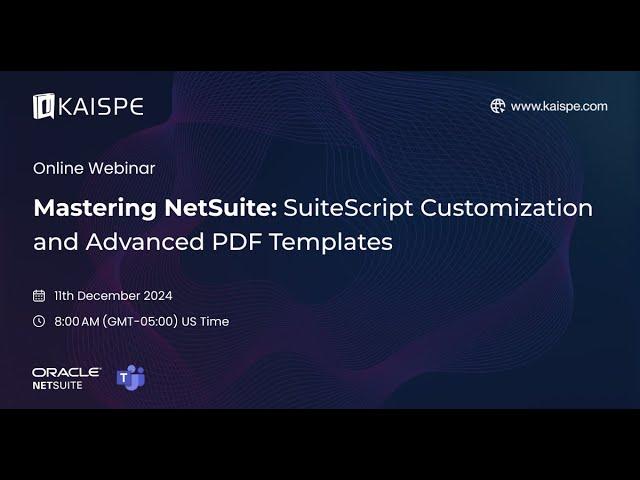 Mastering NetSuite Customization: SuiteScript Development and Advanced ... Mastering NetSuite Customization: SuiteScript Development and Advanced ...