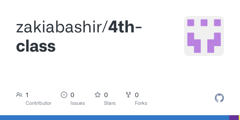 Zakia Bashir on LinkedIn: GitHub - zakiabashir/4th-class Zakia Bashir on LinkedIn: GitHub - zakiabashir/4th-class