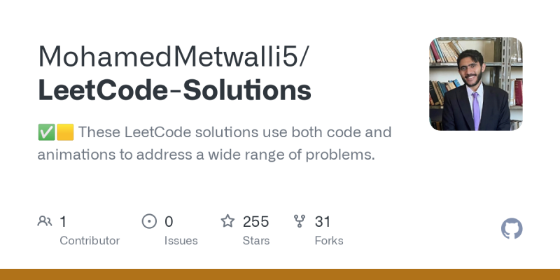 Mohamed Metwalli on LinkedIn: GitHub - MohamedMetwalli5/LeetCode ... Mohamed Metwalli on LinkedIn: GitHub - MohamedMetwalli5/LeetCode ...