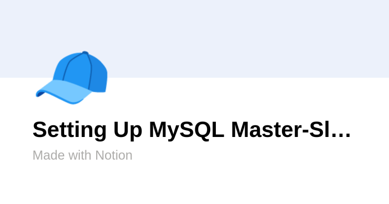 Setting Up MySQL Master-Slave Replication A Step-by-Step Guide for ... Setting Up MySQL Master-Slave Replication A Step-by-Step Guide for ...