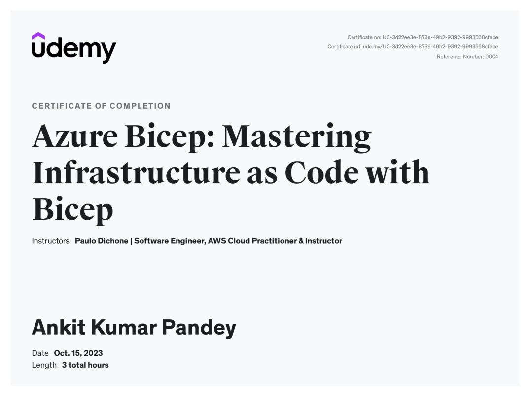 Ankit Pandey on LinkedIn: Udemy Course Completion Certificate Ankit Pandey on LinkedIn: Udemy Course Completion Certificate