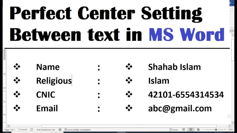 shahab islam on LinkedIn: How To Set two sided text in MS word 365 shahab islam on LinkedIn: How To Set two sided text in MS word 365