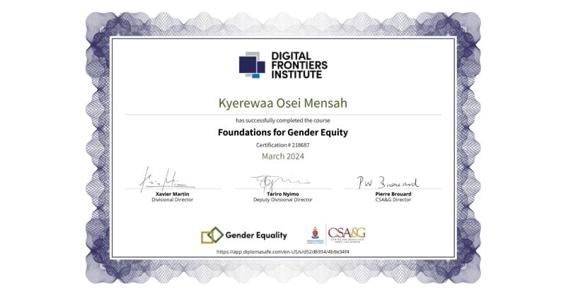 KYEREWAA OSEI MENSAH (MGhIS, MSc, BSc) on LinkedIn: Certificate for ... KYEREWAA OSEI MENSAH (MGhIS, MSc, BSc) on LinkedIn: Certificate for ...