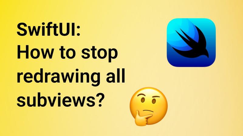 Mike Mikina on LinkedIn: Prevent SwiftUI from re-rendering views Mike Mikina on LinkedIn: Prevent SwiftUI from re-rendering views