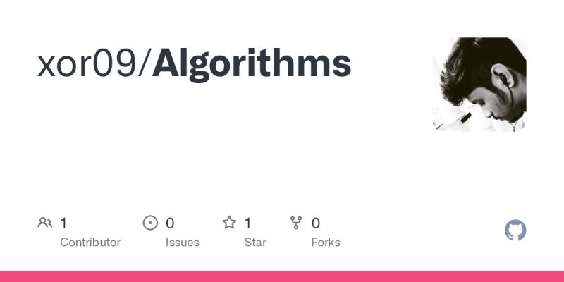 Bishal Suvechha Manindra on LinkedIn: GitHub - xor09/Algorithms Bishal Suvechha Manindra on LinkedIn: GitHub - xor09/Algorithms