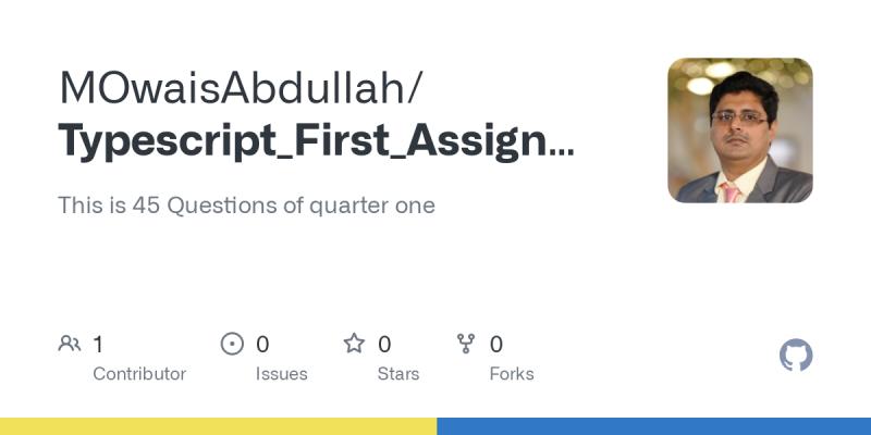 Muhammad Owais Abdullah on LinkedIn: GitHub - MOwaisAbdullah/Typescript ... Muhammad Owais Abdullah on LinkedIn: GitHub - MOwaisAbdullah/Typescript ...