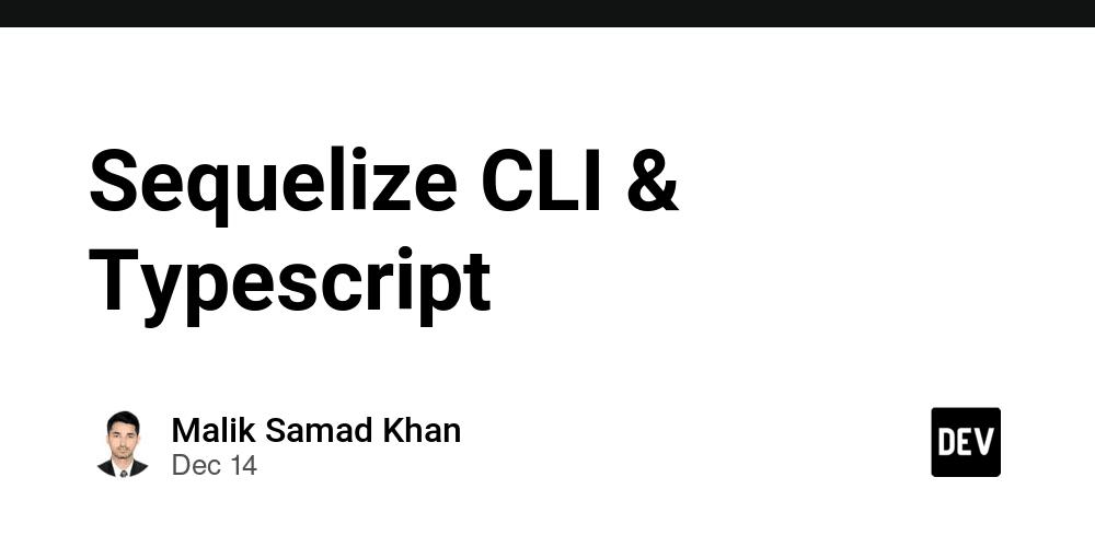 Malik Samad Khan on LinkedIn: Sequelize CLI & Typescript Malik Samad Khan on LinkedIn: Sequelize CLI & Typescript