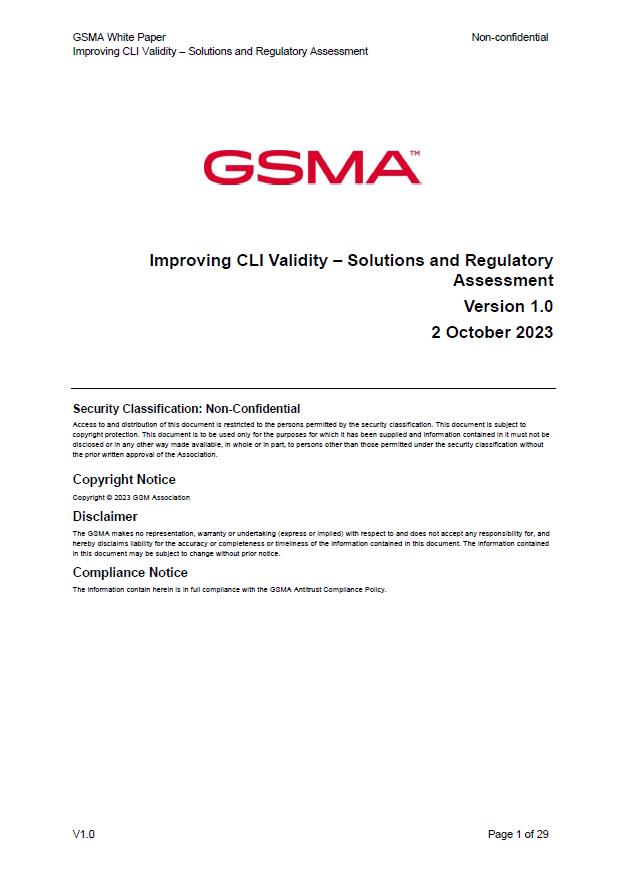 New white-paper on CLI Validity by GSMA | Abdulmajeed Aleid posted on ... New white-paper on CLI Validity by GSMA | Abdulmajeed Aleid posted on ...