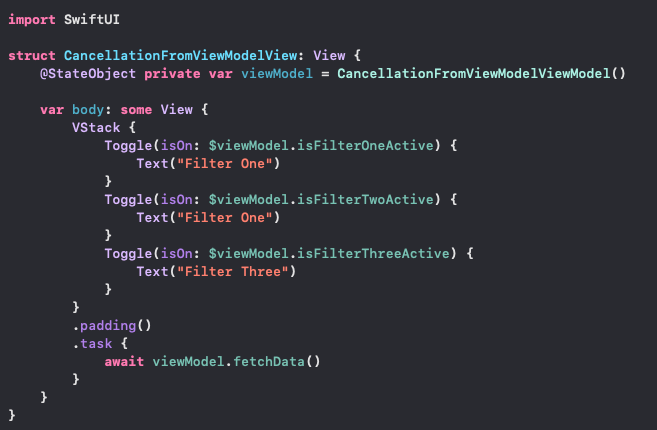 Mastering task cancellation in SwiftUI | Sebastián Fernández Mastering task cancellation in SwiftUI | Sebastián Fernández