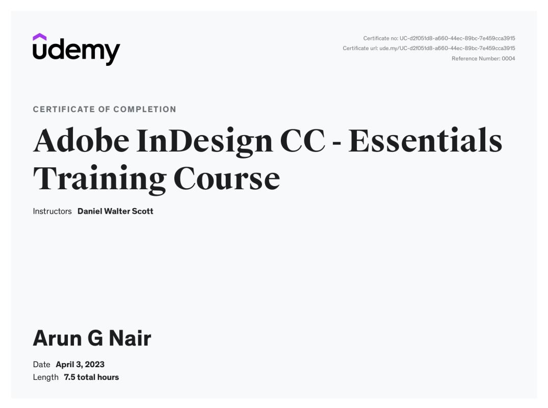 Arun Nair on LinkedIn: Udemy Course Completion Certificate Arun Nair on LinkedIn: Udemy Course Completion Certificate