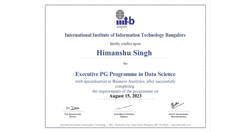 DS C46 EPGDS - BA • Himanshu Singh • upGrad | Himanshu Singh | 11 comments DS C46 EPGDS - BA • Himanshu Singh • upGrad | Himanshu Singh | 11 comments