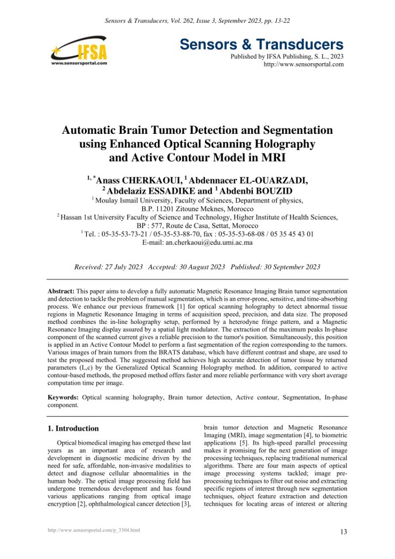 (PDF) Automatic Brain Tumor Detection and Segmentation using Enhanced ... (PDF) Automatic Brain Tumor Detection and Segmentation using Enhanced ...