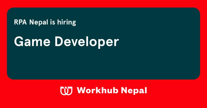 Workhub Nepal on LinkedIn: Game Developer Workhub Nepal on LinkedIn: Game Developer