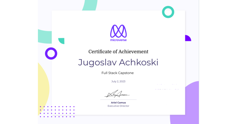Jugoslav Achkoski on LinkedIn: Microverse Final Capstone Module ... Jugoslav Achkoski on LinkedIn: Microverse Final Capstone Module ...