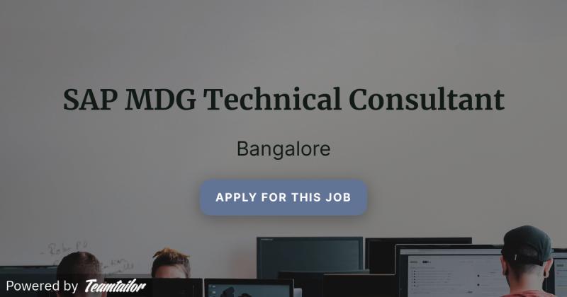 Kalyani Gotte on LinkedIn: SAP MDG Technical Consultant - Avigna AB Kalyani Gotte on LinkedIn: SAP MDG Technical Consultant - Avigna AB
