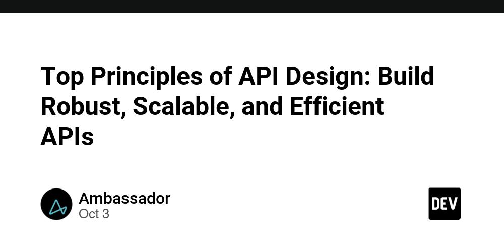 Prodsens.live on LinkedIn: Top Principles of API Design: Build Robust ... Prodsens.live on LinkedIn: Top Principles of API Design: Build Robust ...