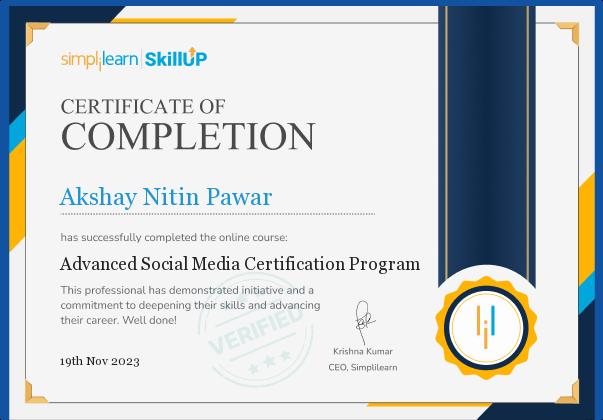 Akshay Pawar on LinkedIn: Akshay Nitin Pawar has successfully completed ... Akshay Pawar on LinkedIn: Akshay Nitin Pawar has successfully completed ...