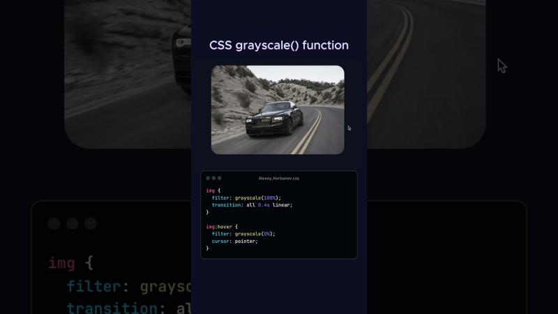 Alexey Horbunov on LinkedIn: CSS grayscale function #css #styling # ... Alexey Horbunov on LinkedIn: CSS grayscale function #css #styling # ...