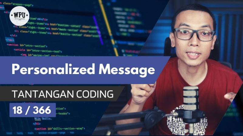 Sandhika Galih on LinkedIn: Personalized Message | Tantangan Coding (18 ... Sandhika Galih on LinkedIn: Personalized Message | Tantangan Coding (18 ...