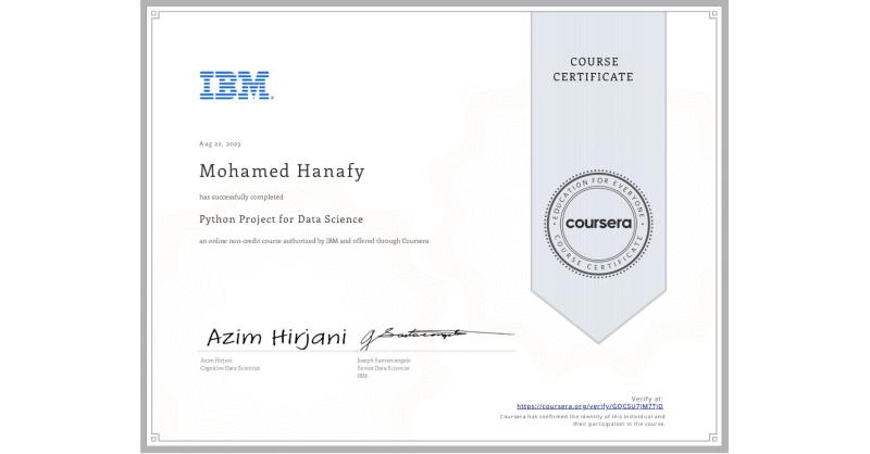 Mohamed Hanafy on LinkedIn: Completion Certificate for Python Project ... Mohamed Hanafy on LinkedIn: Completion Certificate for Python Project ...