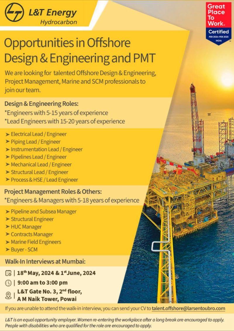 Ajay Soni on LinkedIn: L&T Energy Hydrocarbon Walkin -May 18th, 2024 ... Ajay Soni on LinkedIn: L&T Energy Hydrocarbon Walkin -May 18th, 2024 ...