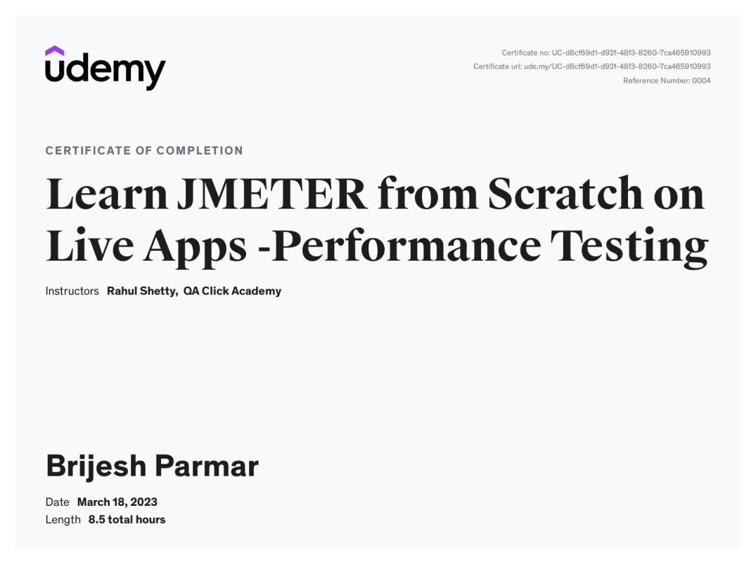 Brijesh Parmar on LinkedIn: Udemy Course Completion Certificate Brijesh Parmar on LinkedIn: Udemy Course Completion Certificate