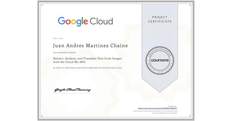 Juan Andrés Martínez Chaine on LinkedIn: Completion Certificate for ... Juan Andrés Martínez Chaine on LinkedIn: Completion Certificate for ...